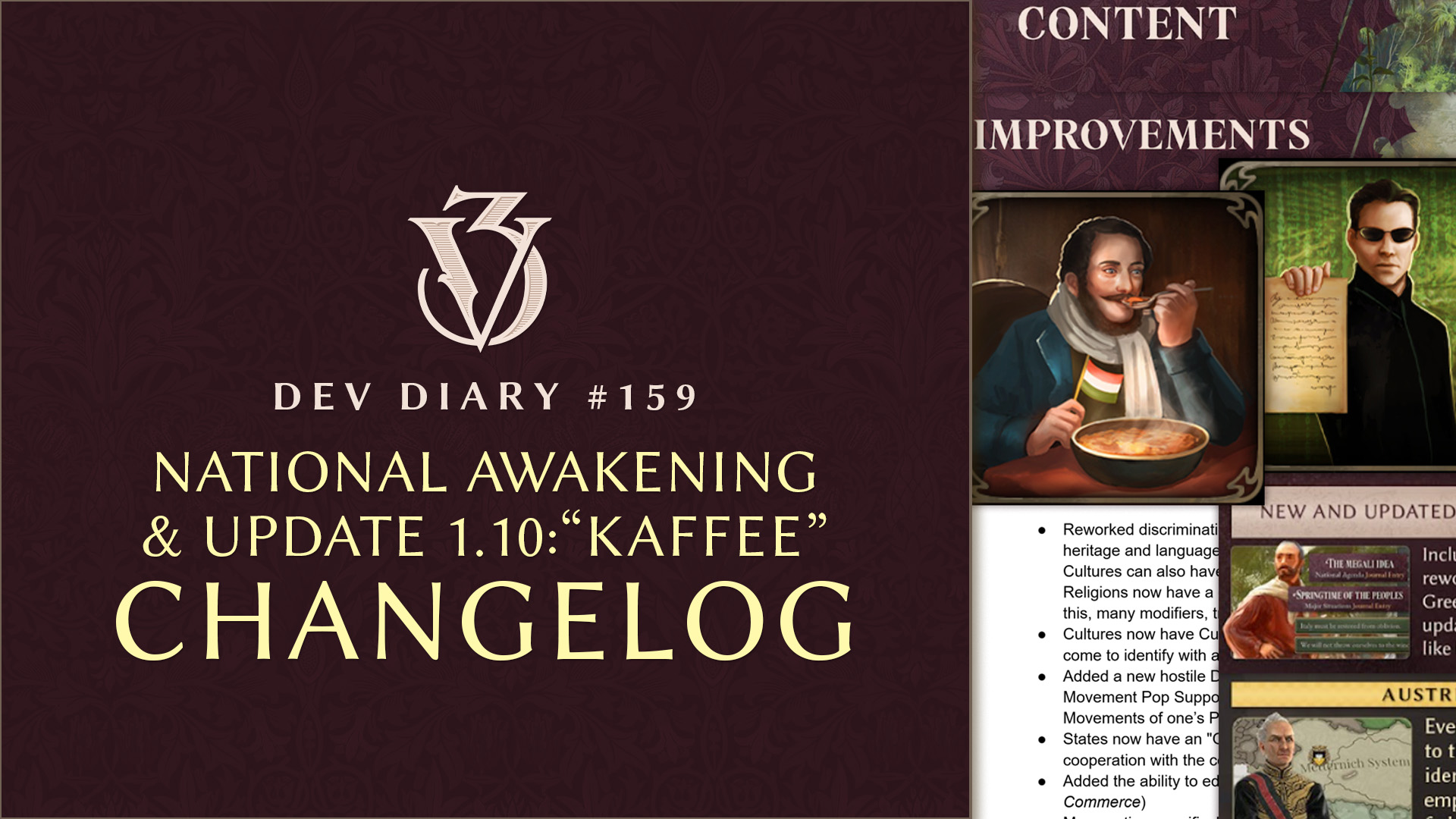 Victoria 3 - Dev Diary #159 - National Awakening & Update 1.10 “Kaffee” Changelog | Paradox ...