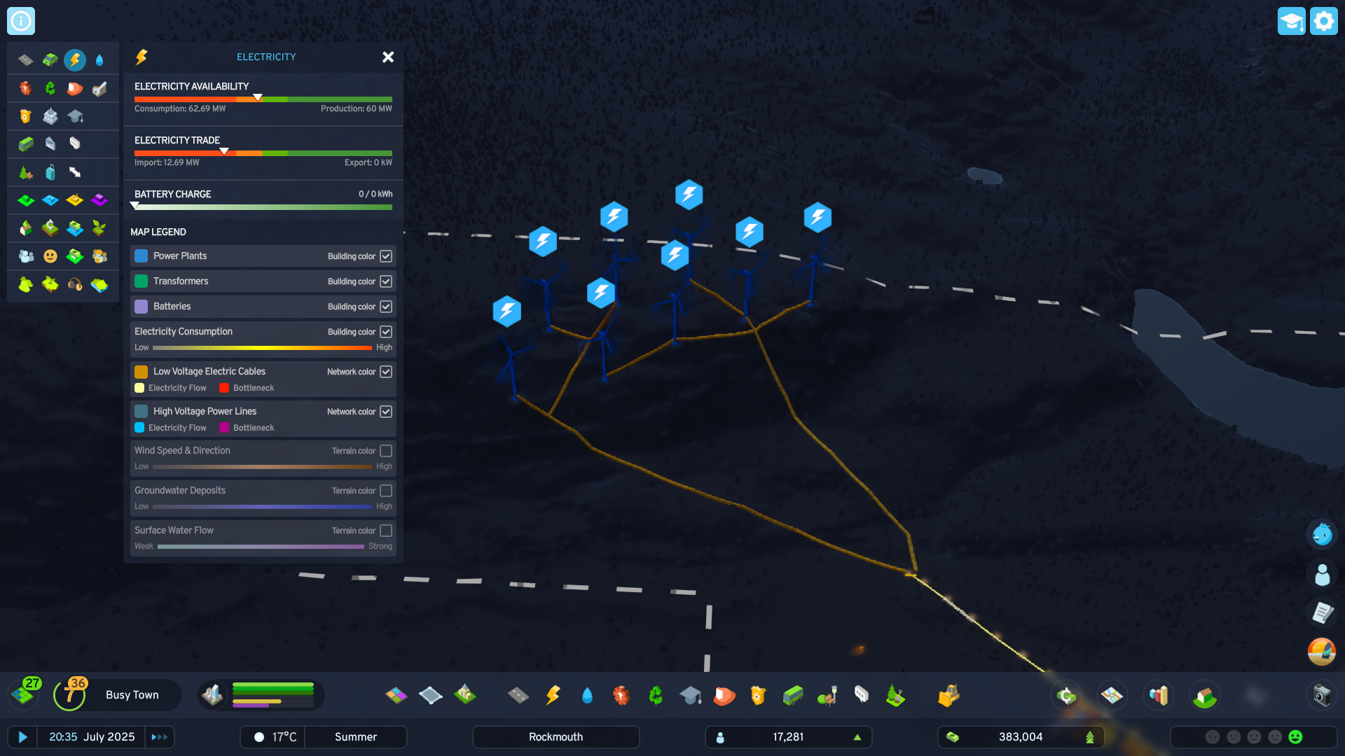 Needs Info - I have 9 wind turbines, but no matter how I connect them ...
