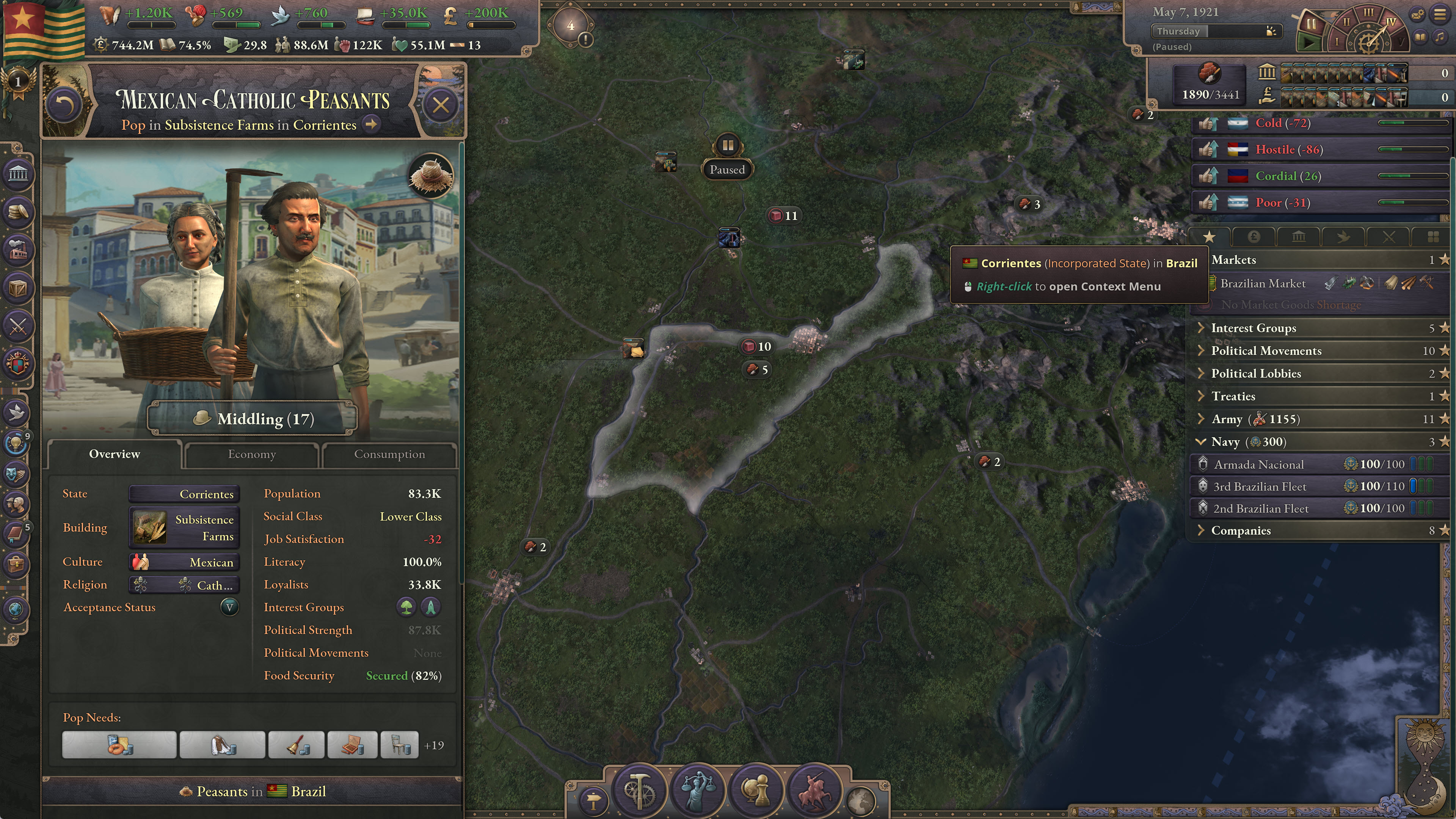 Is there something wrong with peasants (way too happy and high SOL)? Is ...