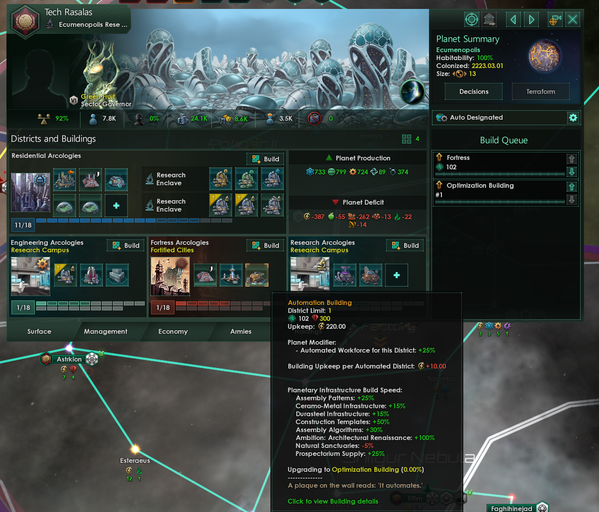 Stellaris 4.0.1 - Automation building upkeep scales off all districts ...