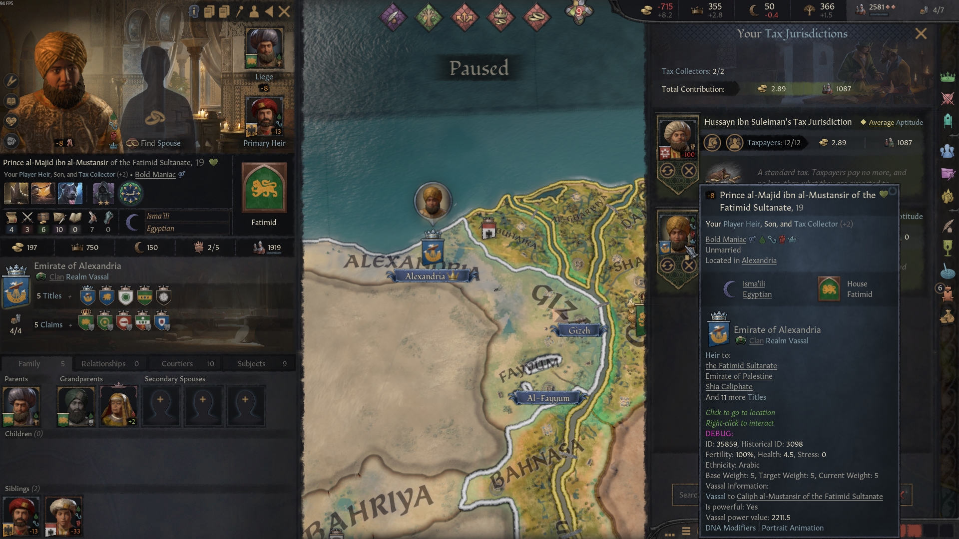 Game allows you to be a tax collector and a ruler at the same time ...