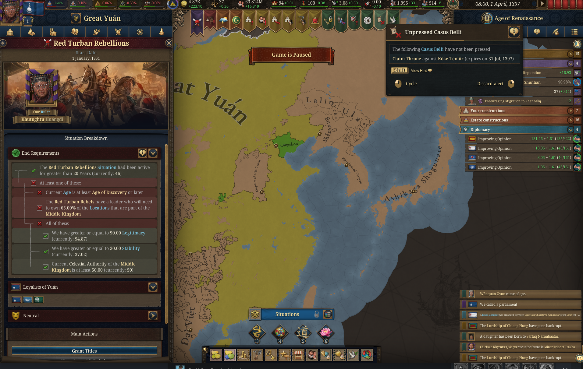 Confirmed - Red Turban Rebellion does not end because flag does not ...