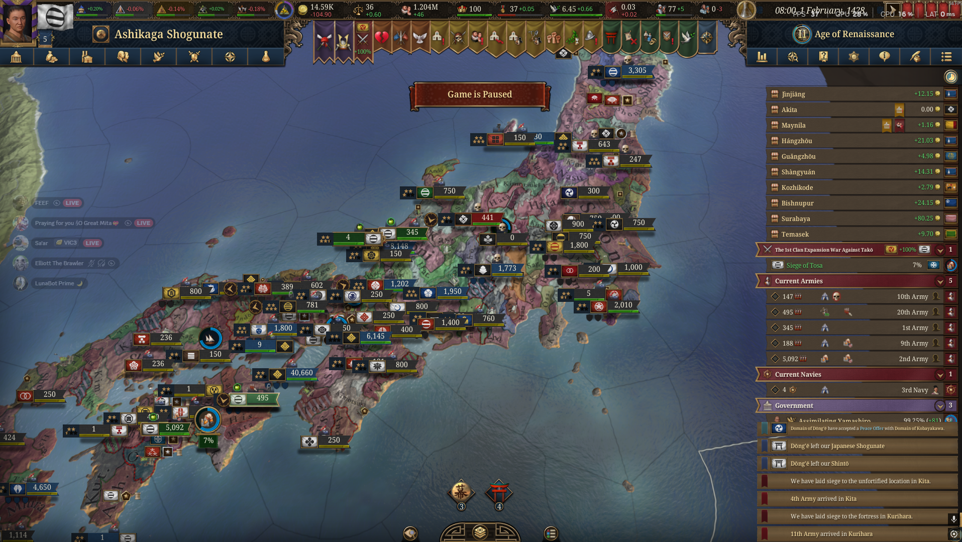 Japan's Shogun can't have regular army, clans can | Paradox Interactive ...