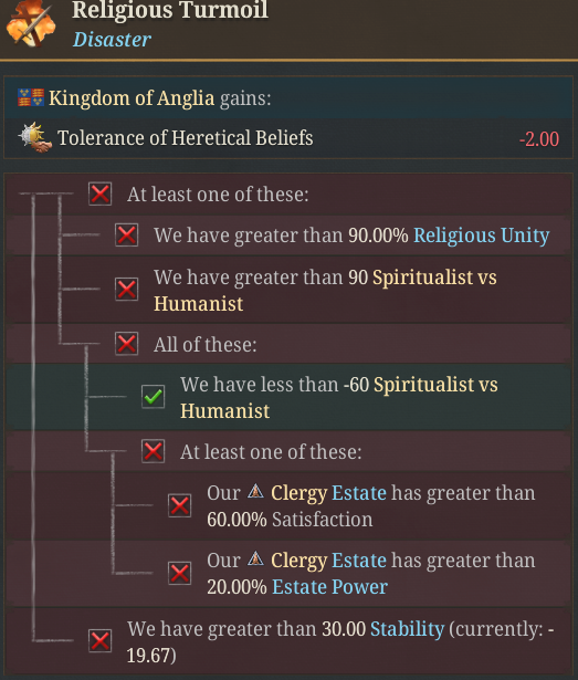 Bug/Suggestion - (Spiritualist vs Humanist) Unclear conditions for ...
