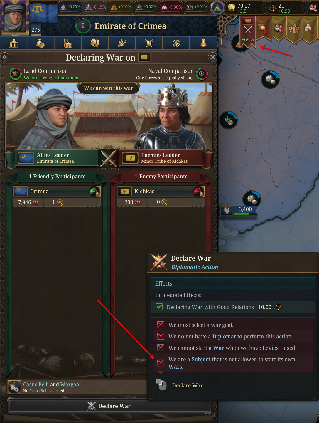 Duplicate - Vassal empires can be declared upon by other vassals ...
