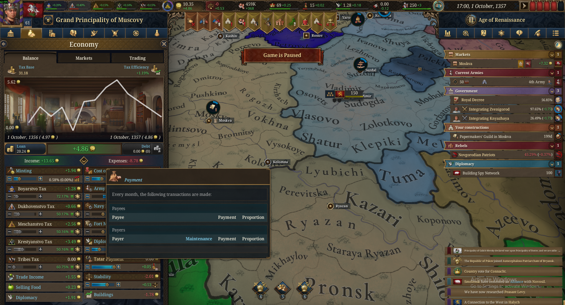 Tatar Payment even after leaving yoke | Paradox Interactive Forums