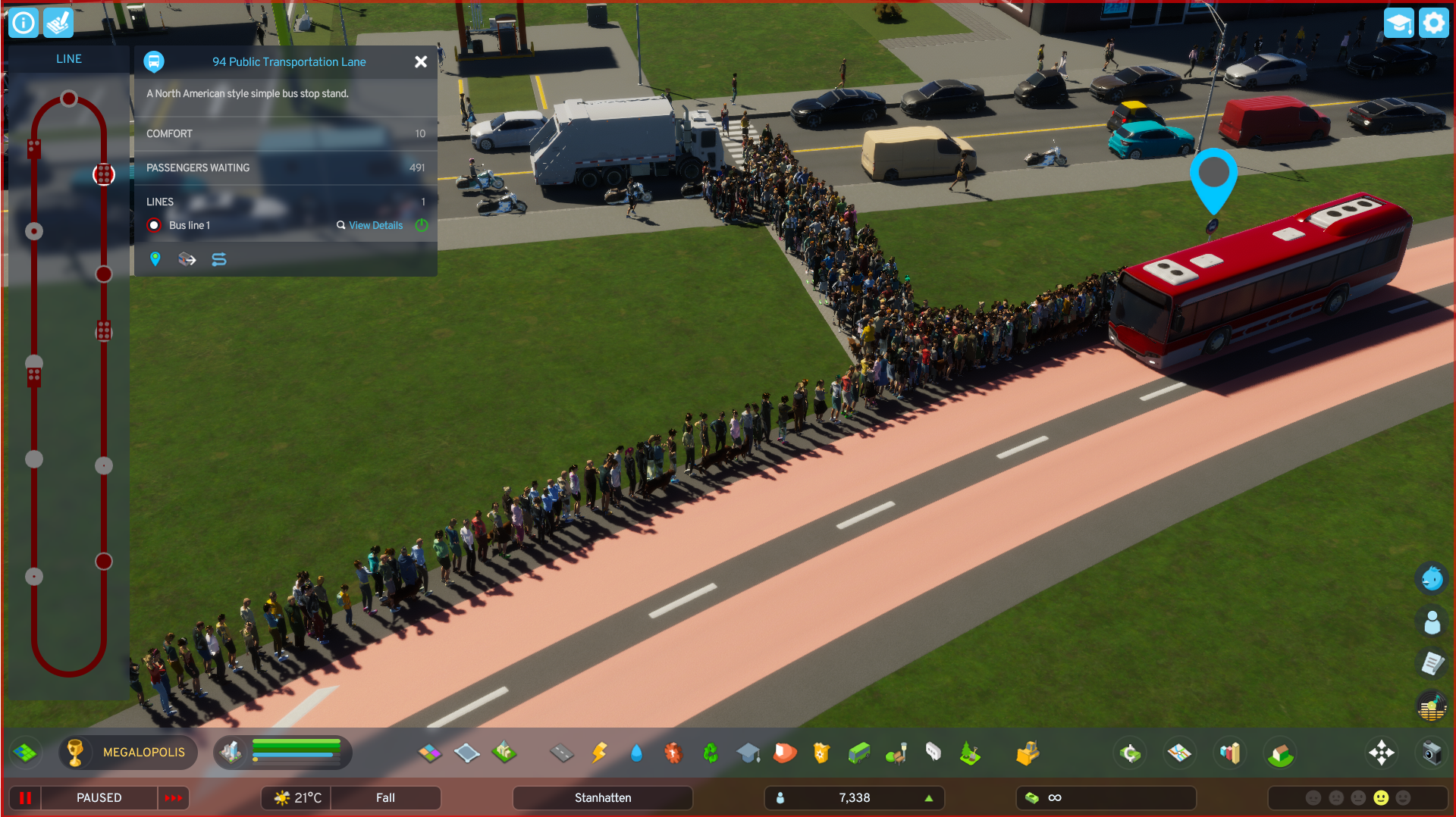 popular bus stop ! people never used to use the busses like this before ...