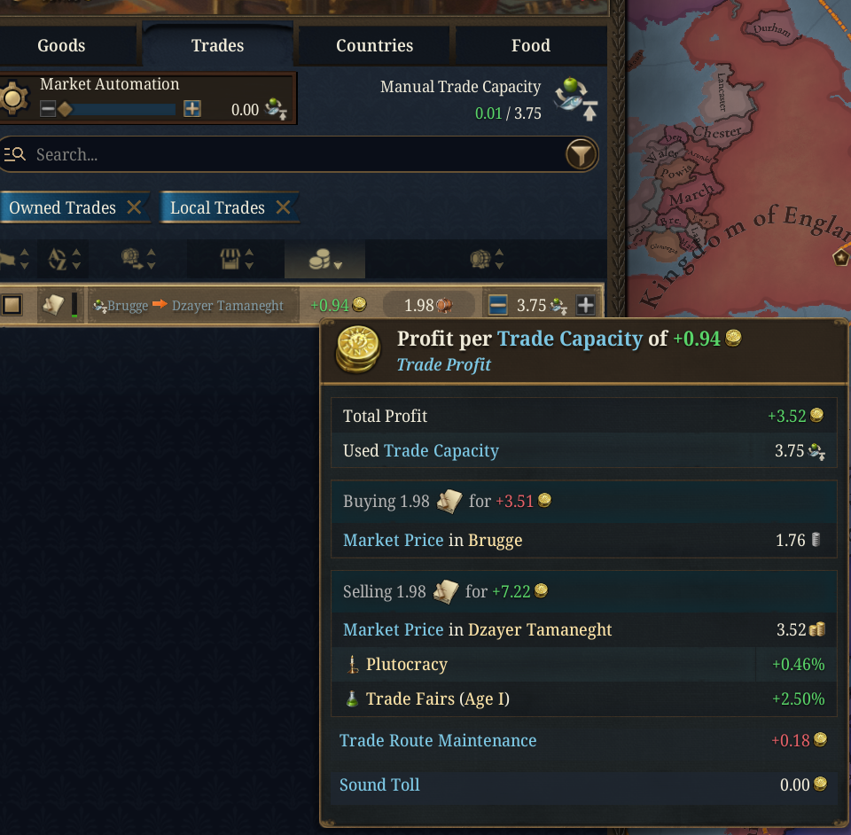 Trade route creation UI is misleading, unprofitable trades are shown as ...