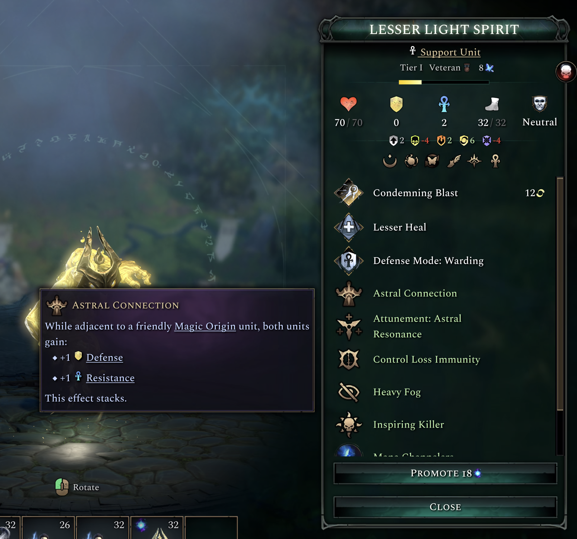 Elementals units receive Astral Connection despite being Magic Origin ...
