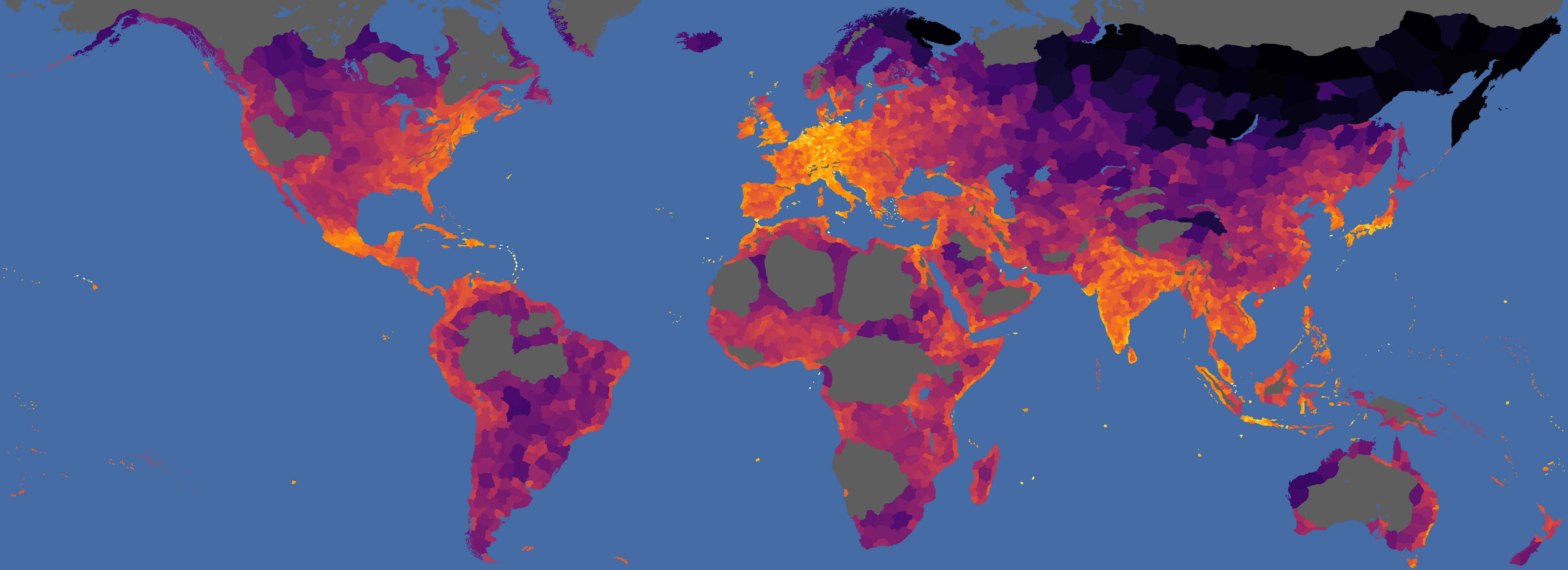 Maps, maps, many colourful maps- and location density | Paradox ...