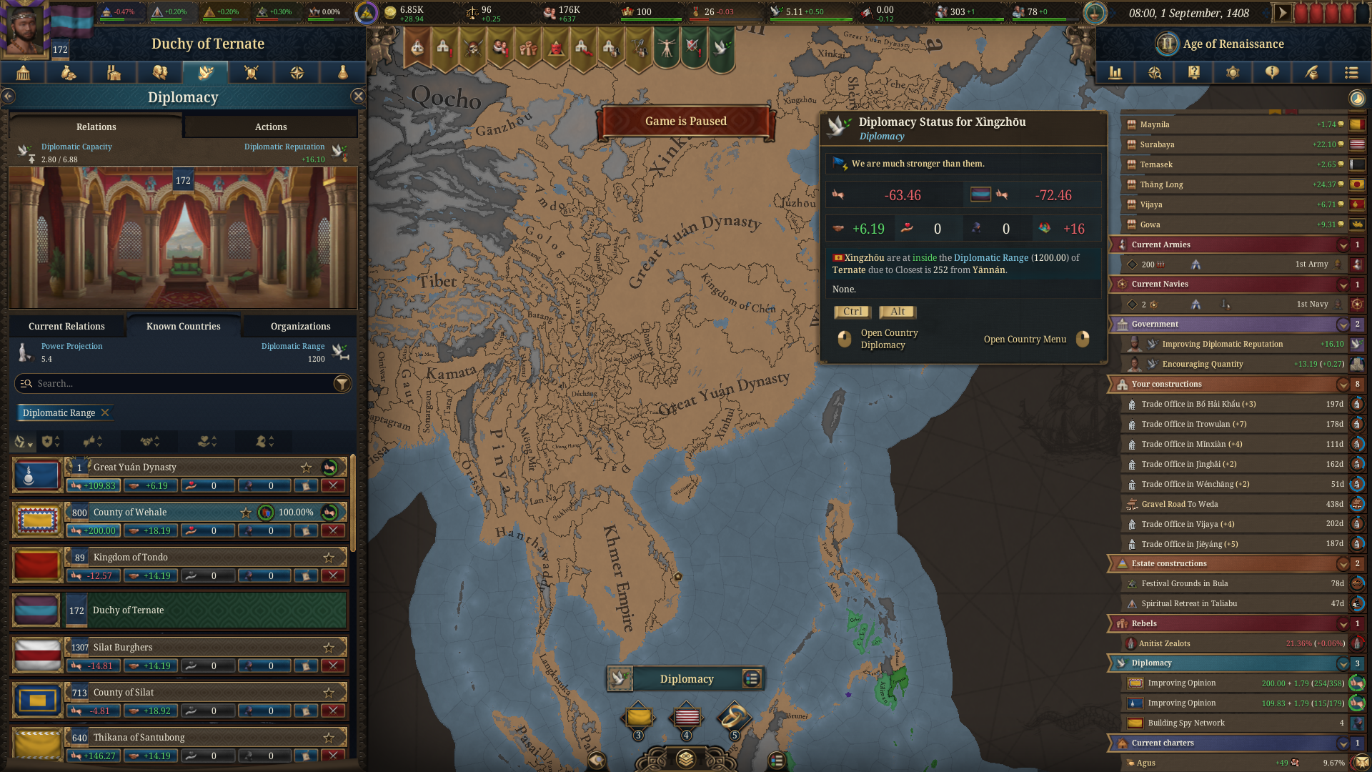 Diplomatic range filter does not use diplomatic range from trade ...