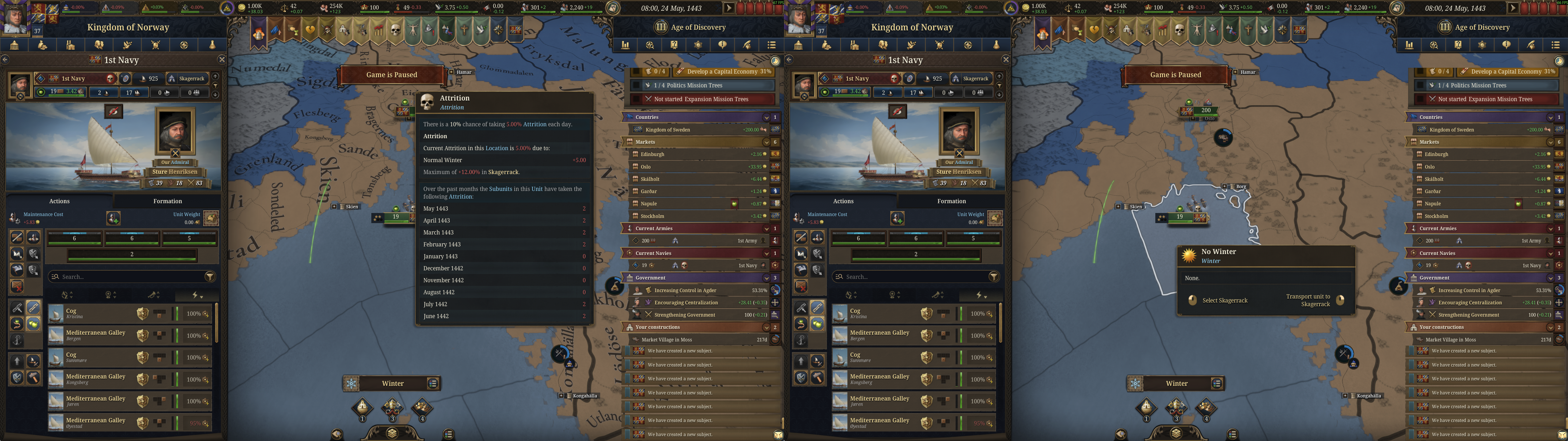 Duplicate - Navy takes attrition damage due to winter conditions when ...