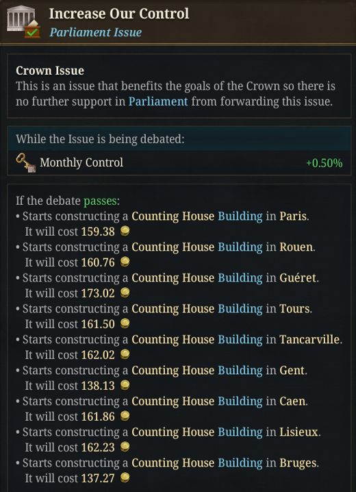 Do counting houses do anything? | Paradox Interactive Forums