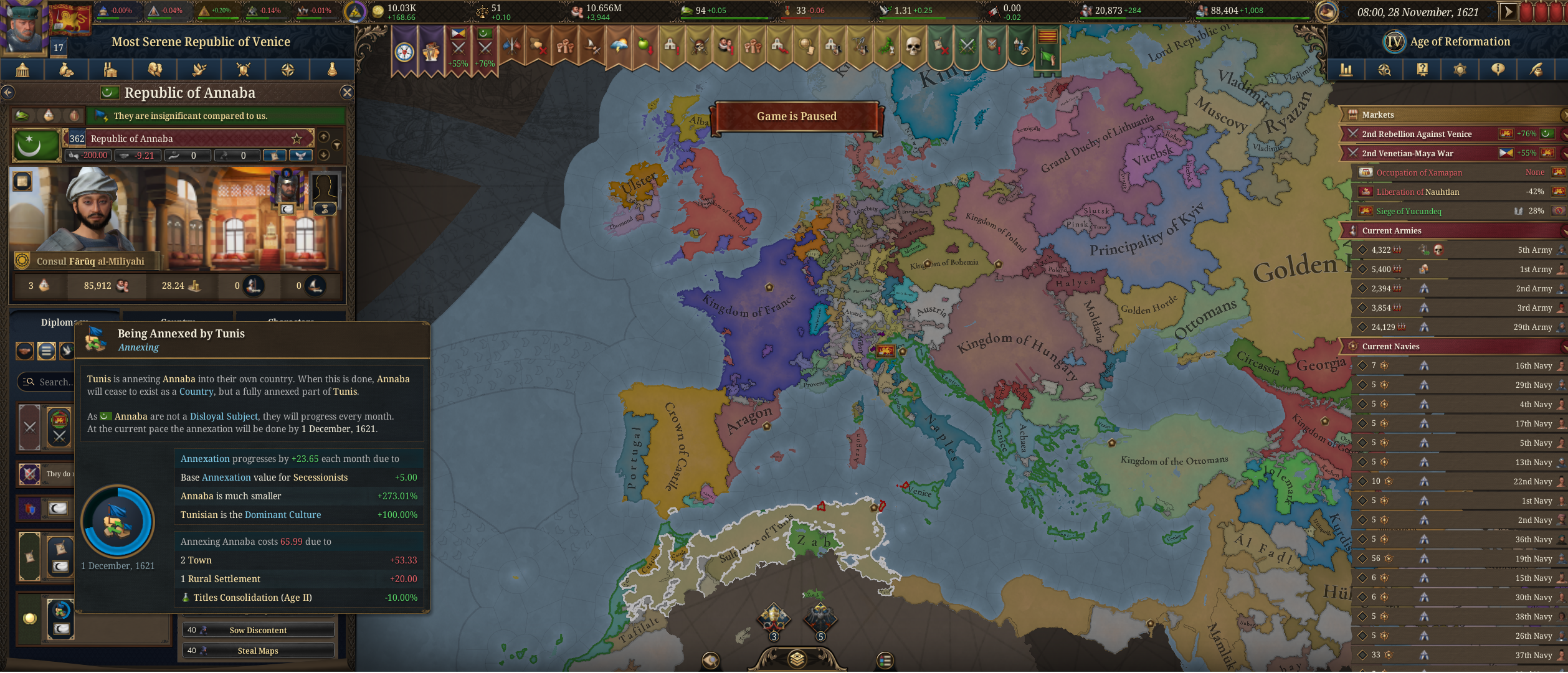 Secessionist Revolts quickly annexed by hostile powers | Paradox ...