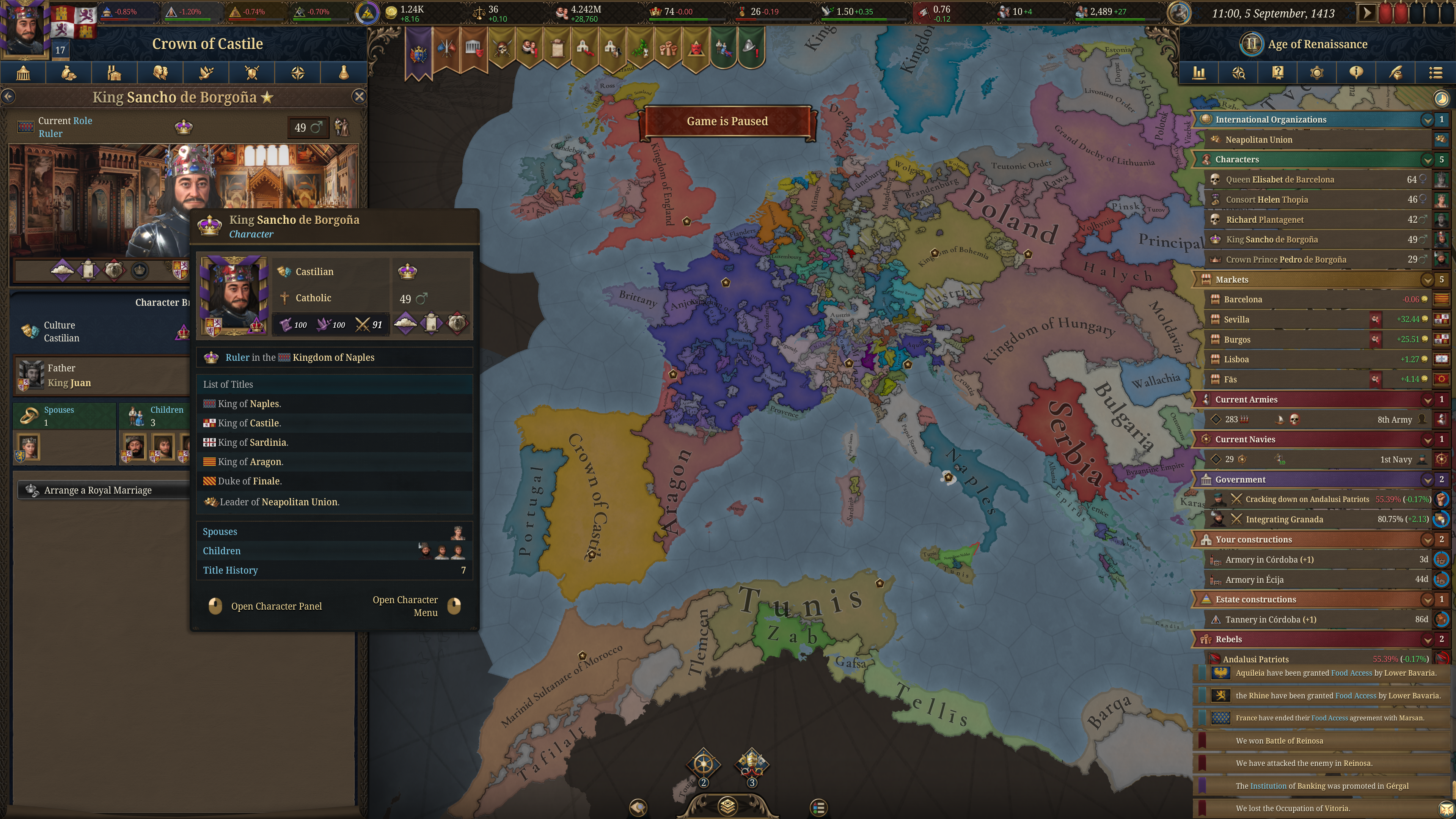 After winning PU war against naples Instead of my country They became ...