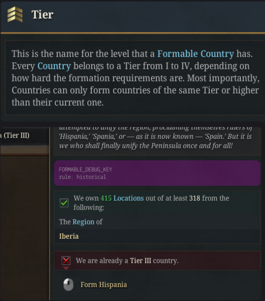 Inconsistent Tier requirement for Formables | Paradox Interactive Forums