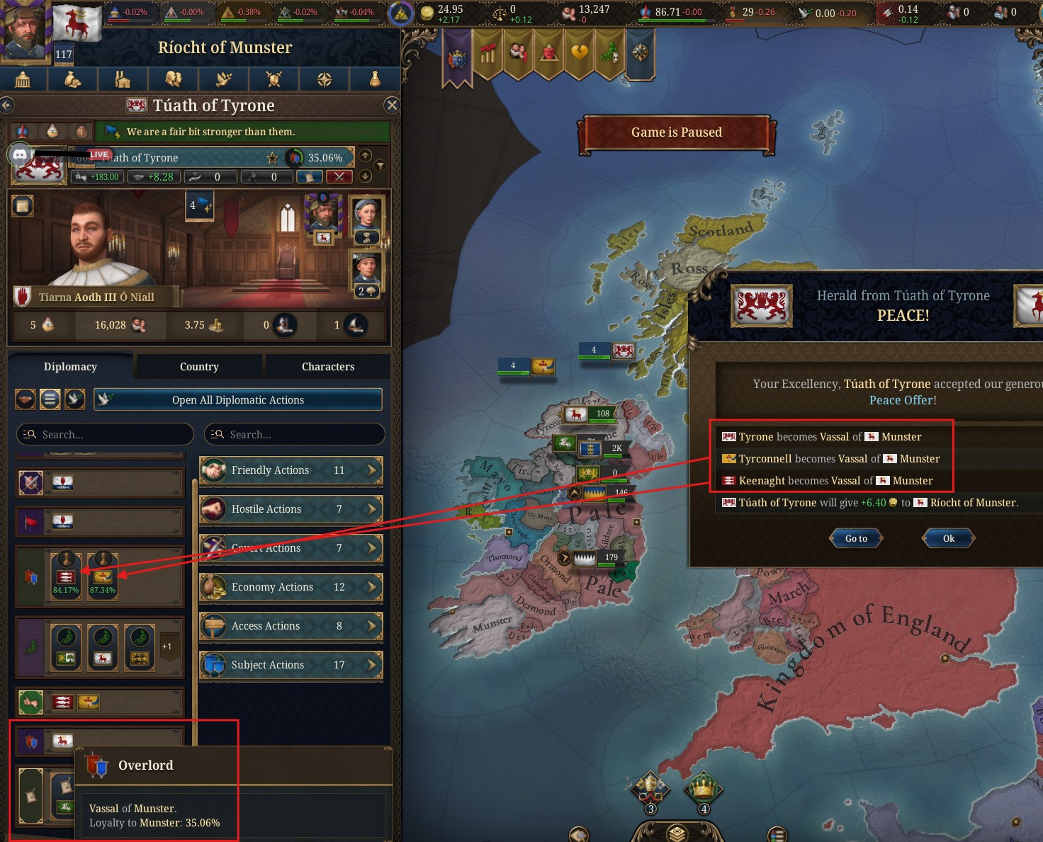 Vassal keeps its vassals despite peace deal | Paradox Interactive Forums