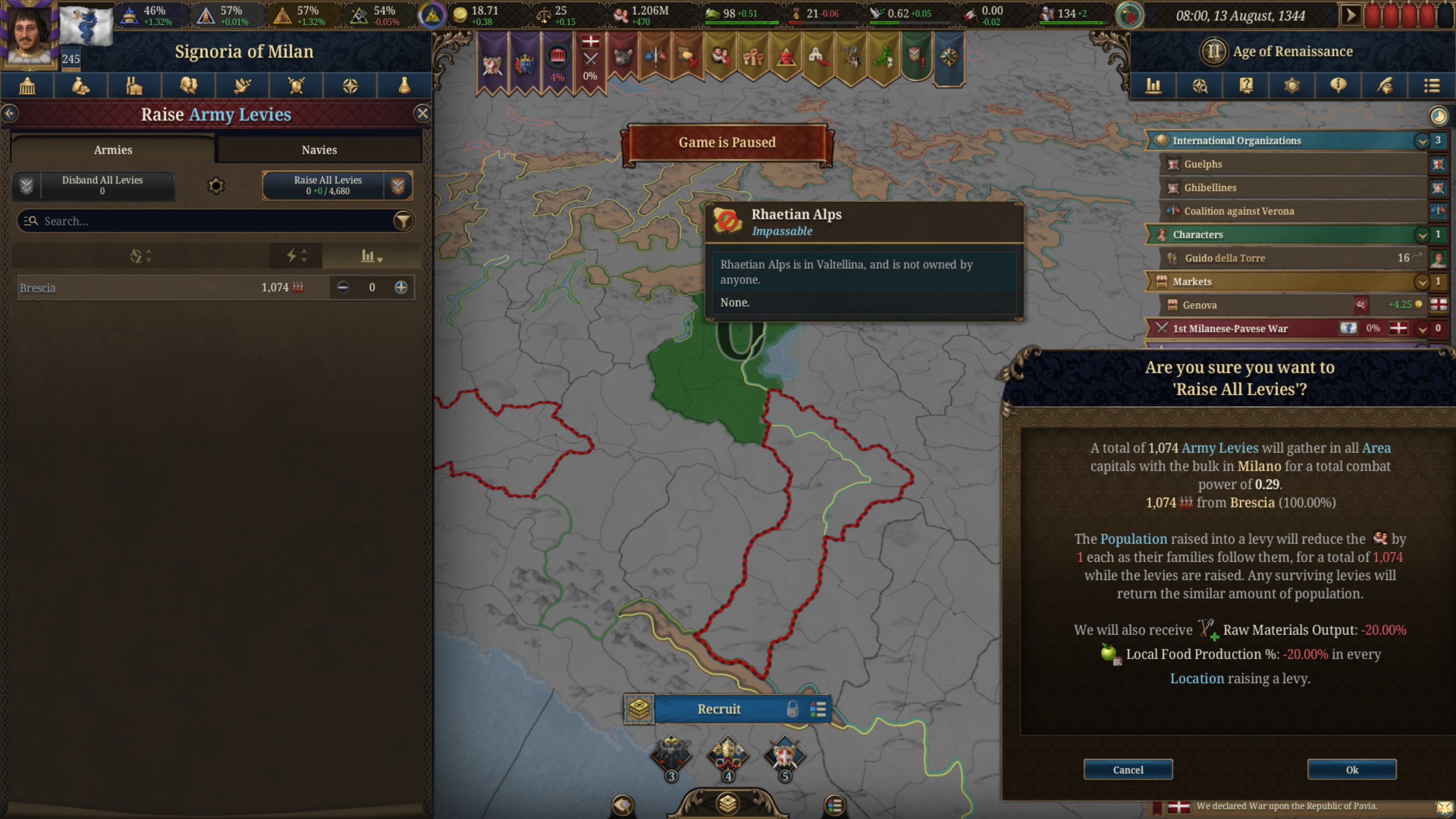 Confirmed - Problem with levies | Paradox Interactive Forums