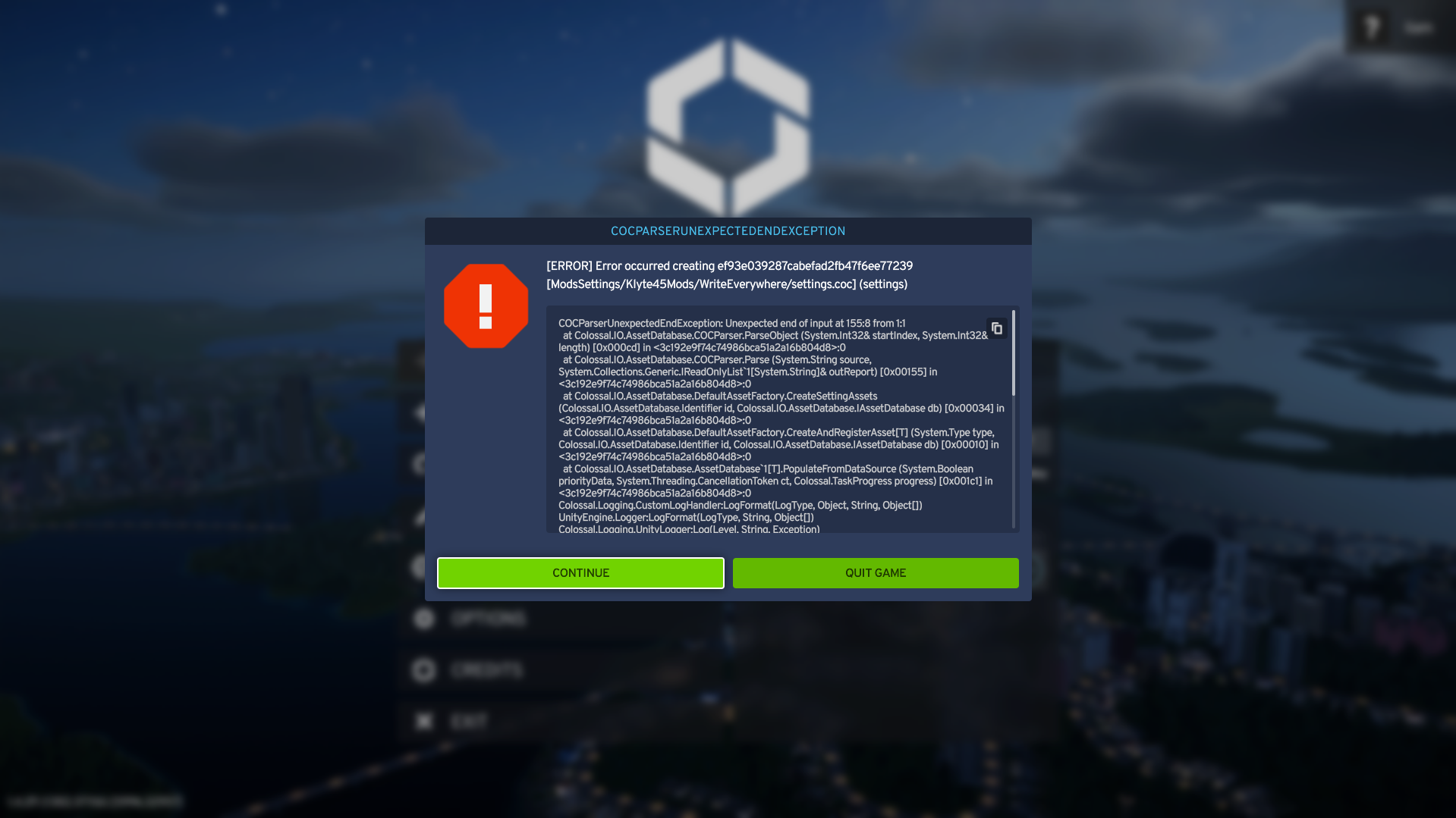 Fixed - When I open the game I have an error message: an error occurred ...