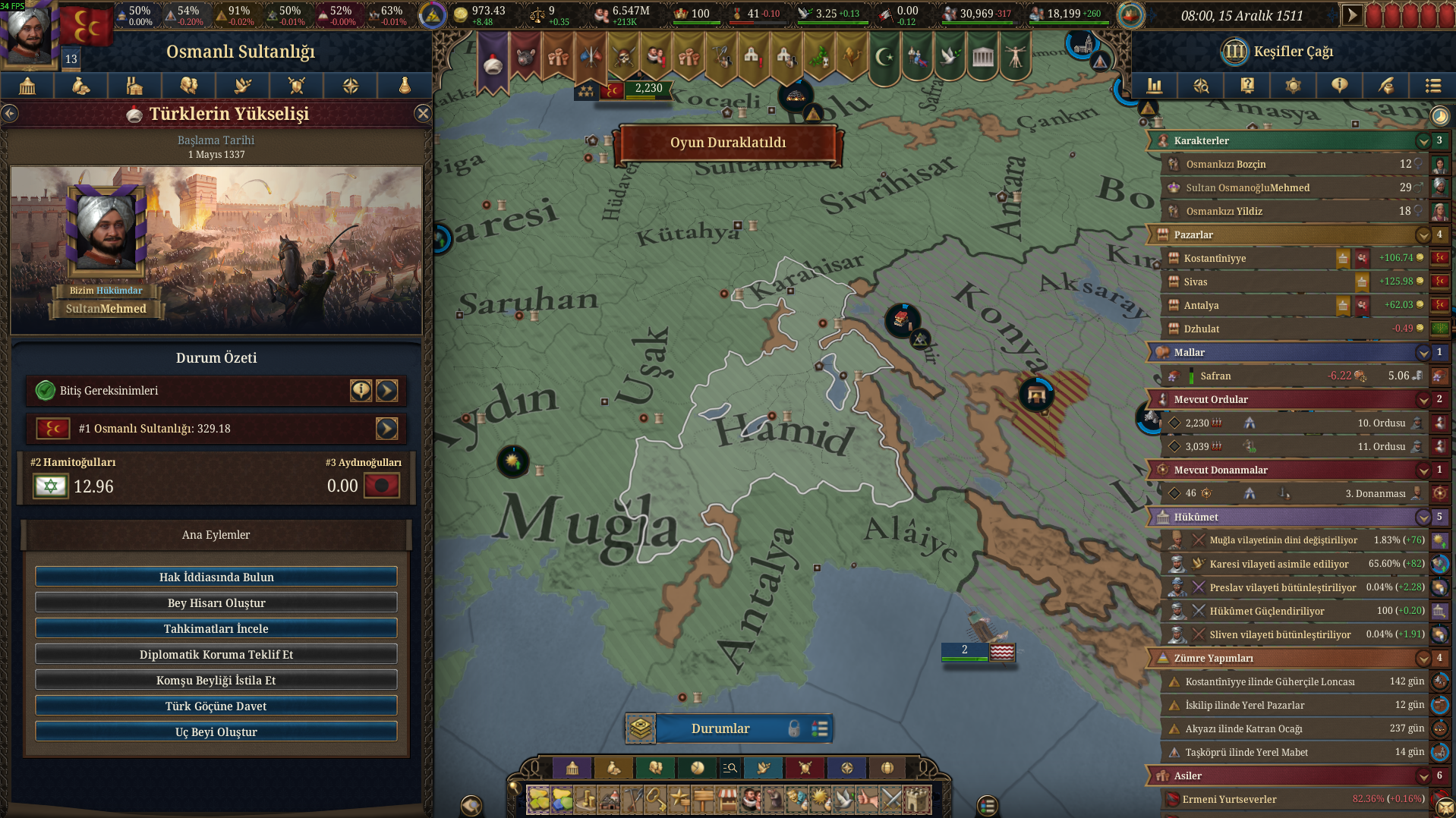Annexed beylik but still appearing in Rise of the Turks | Paradox ...
