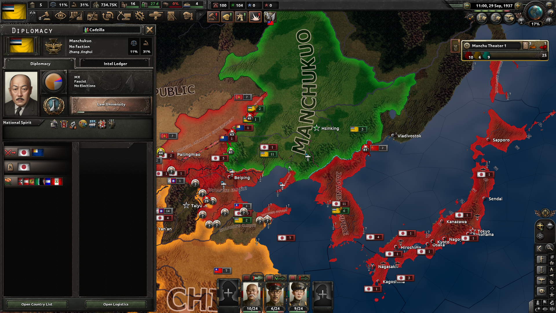 Manchukuo as a Japanese puppet at war with Japan | Paradox Interactive ...
