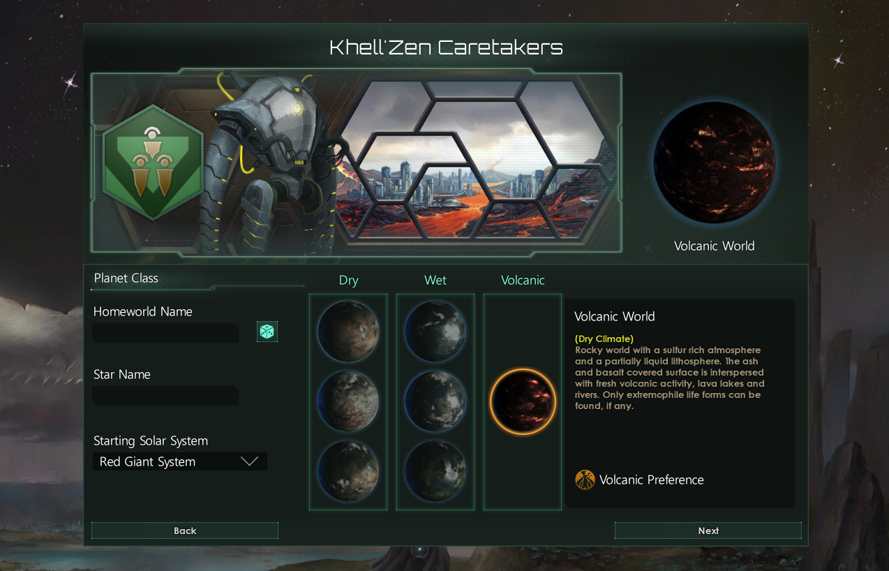 Stellaris - [4.2.3][f58a] With Red Giant origin, secondary species do not get Volcanic ...
