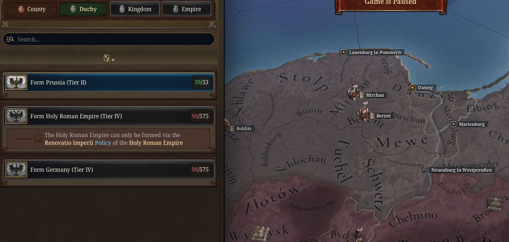 Duplicate - Can't form Prussia | Paradox Interactive Forums