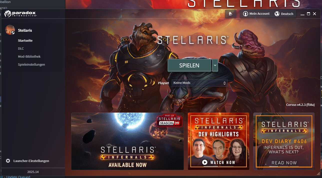 Cannot launch Stellaris after Infernals Release Error: 3221225477 ...