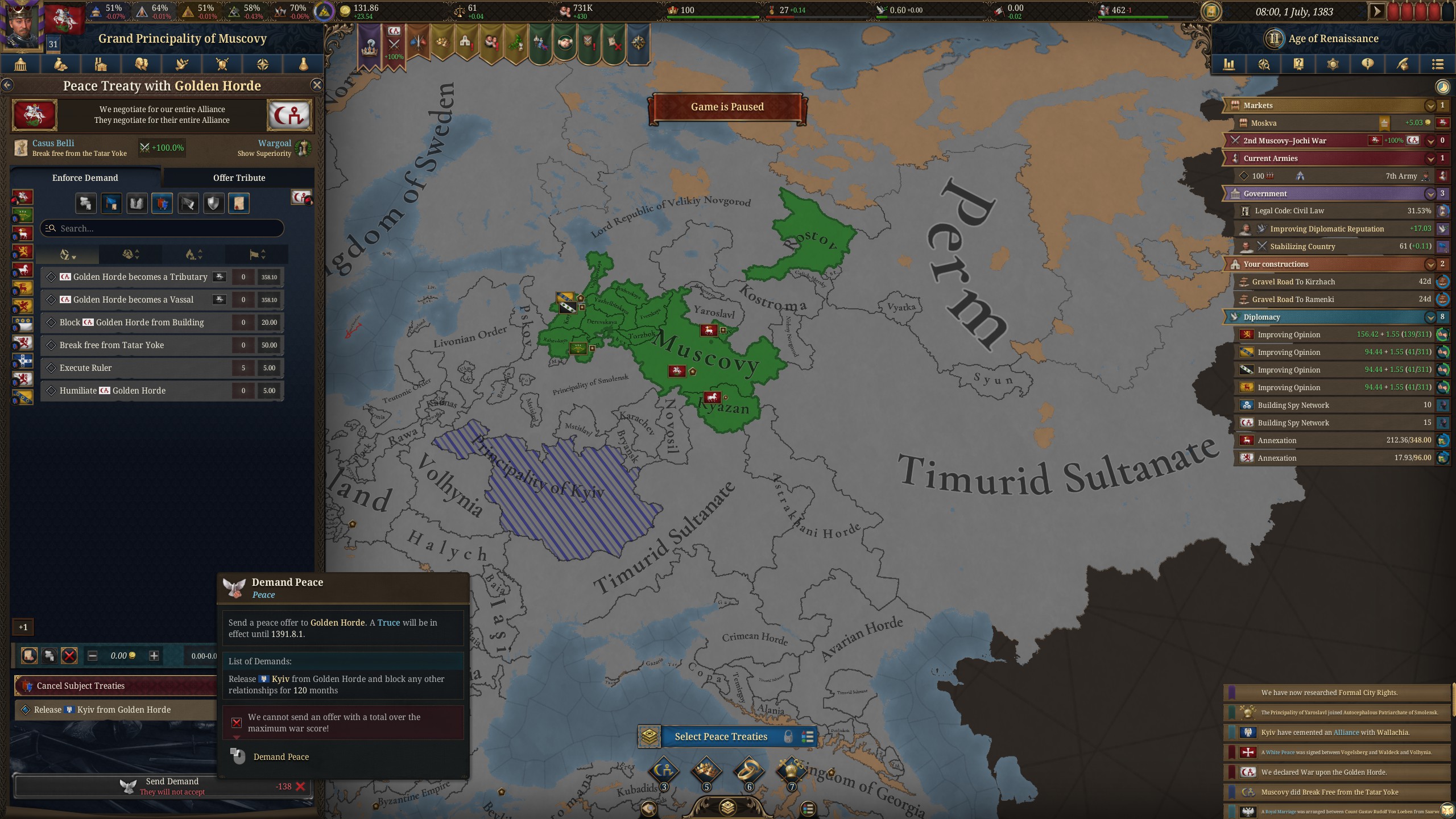 Closed - Golden Horde still leads Tatar Yoke and vassals after being ...