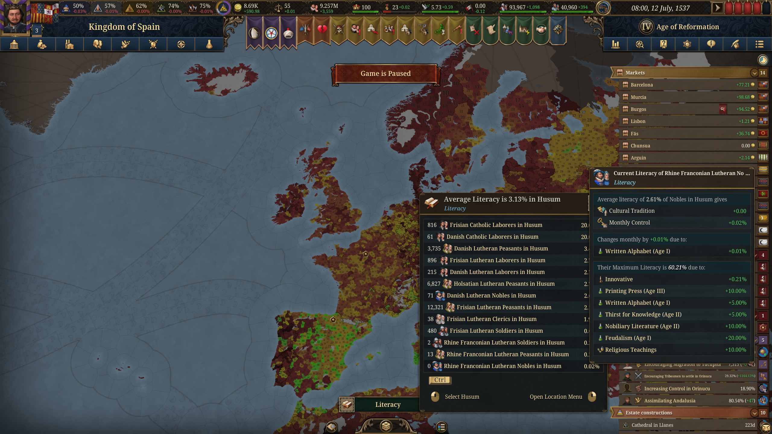 The Reformation era almost completely destroys the literacy level of ...