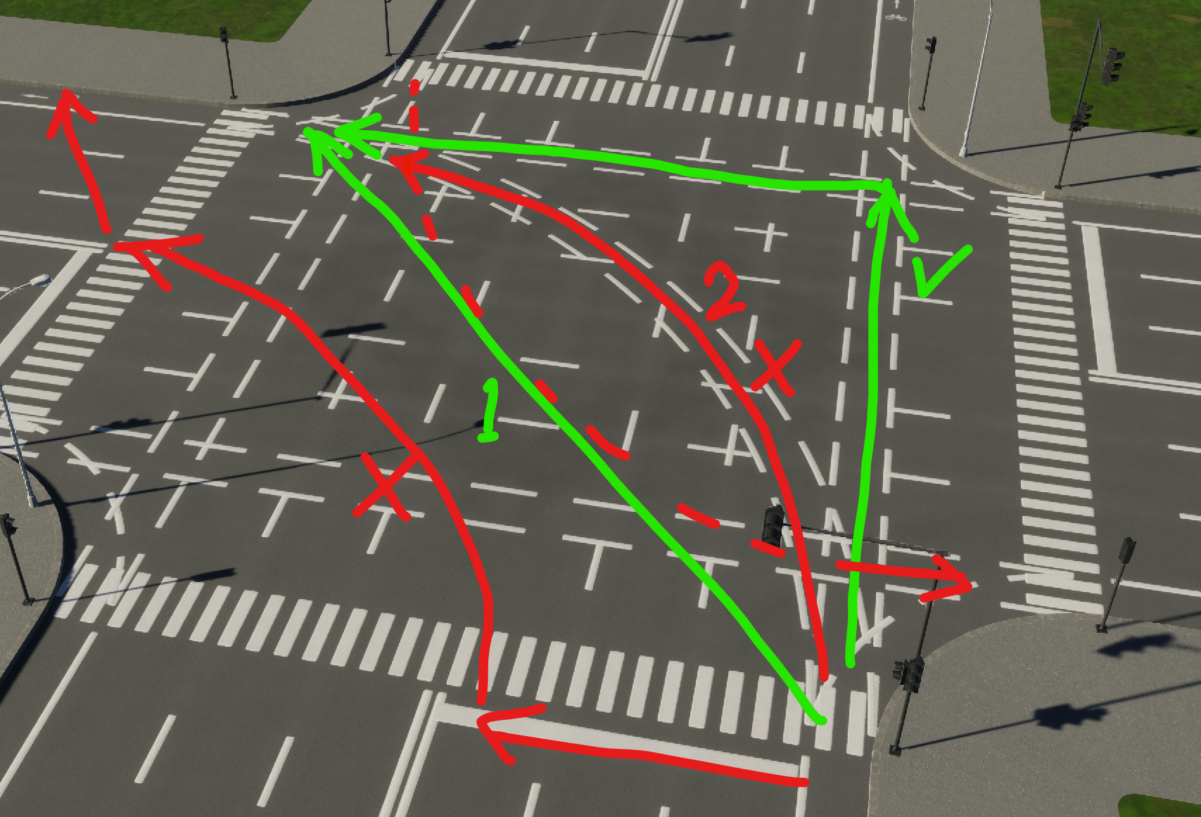 Bicycle should cross the road straightly instead of U-turn | Paradox ...
