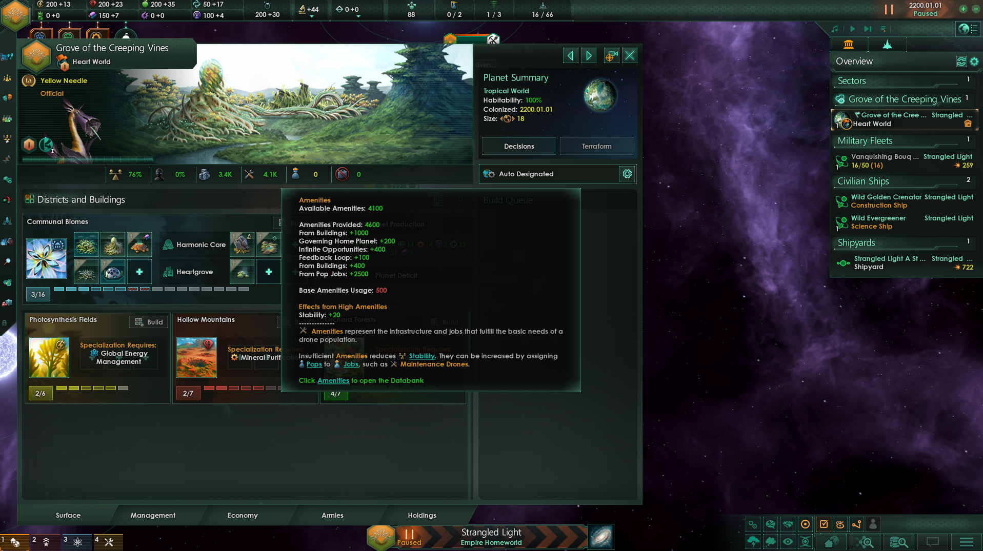 Individualist empires receive Stability from high Amenities, Gestalts ...