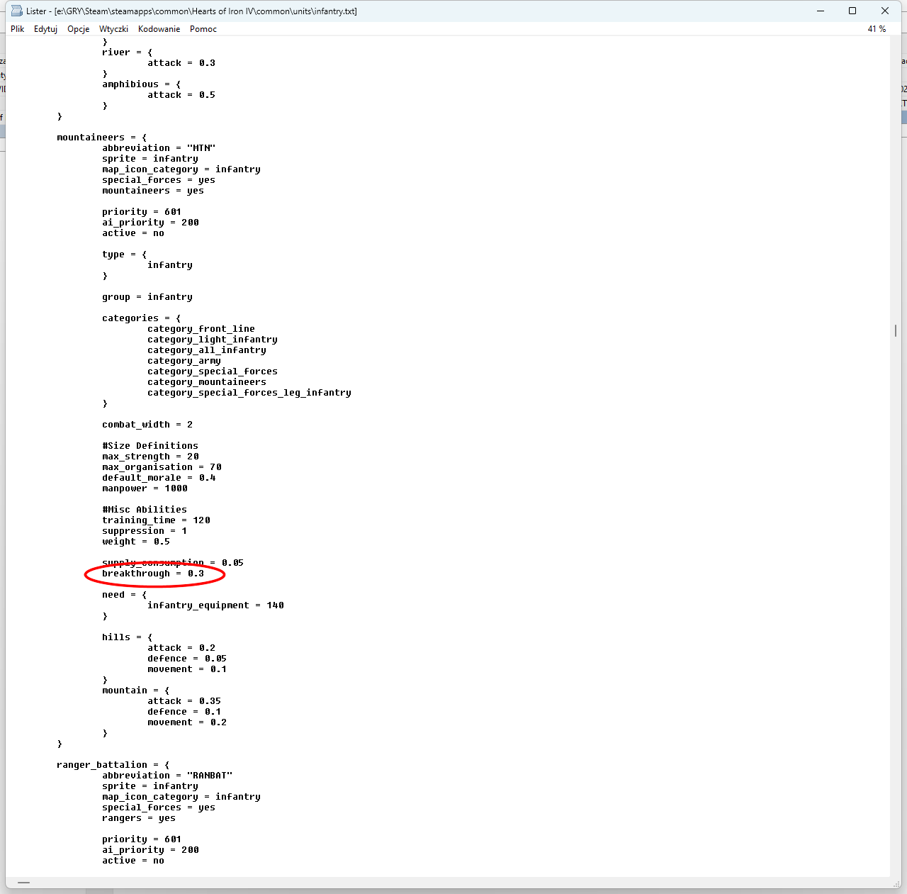 Critical error - Unit modifiers do not work at all for armored units ...