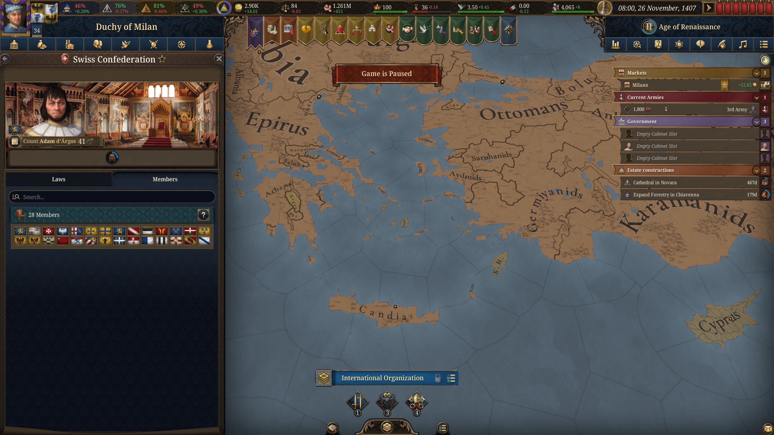 Not a Bug - Swiss Confederation membership regulation seems bugged ...