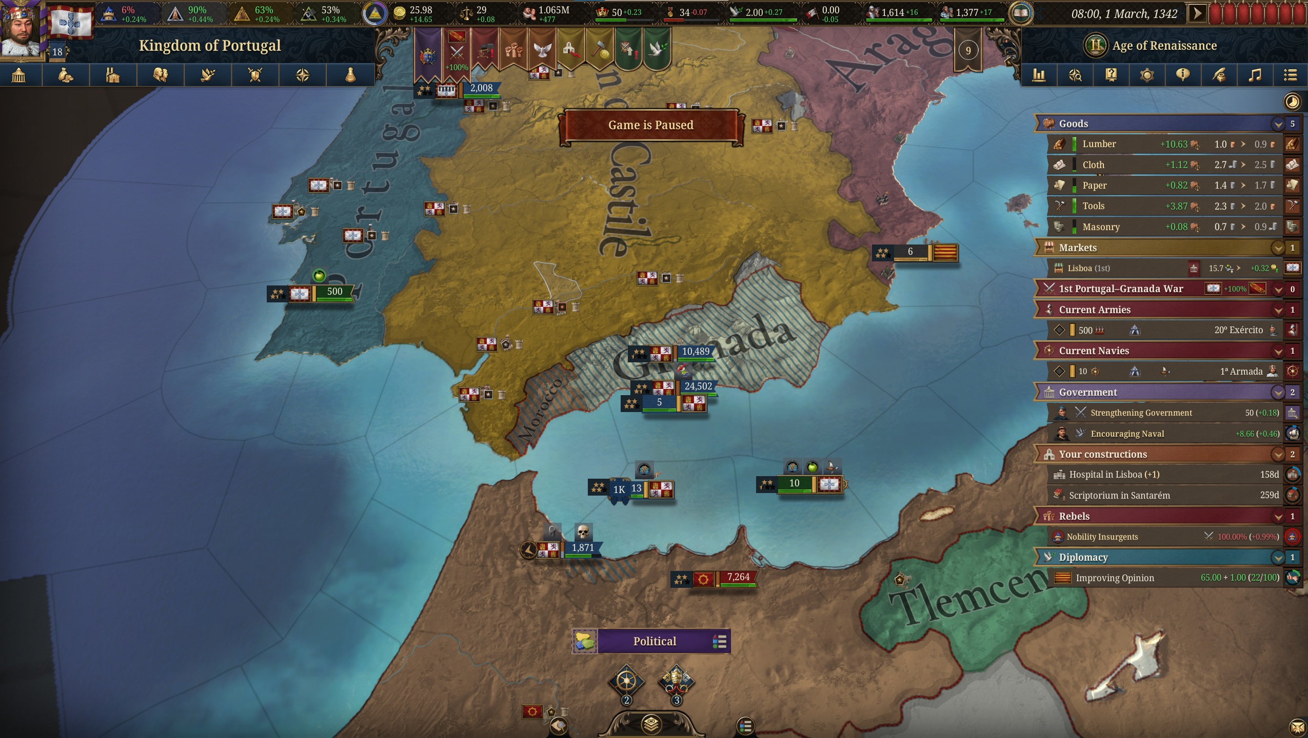 Not a Bug - 1.3.8 Nobles dont revolt at 100% | Paradox Interactive Forums