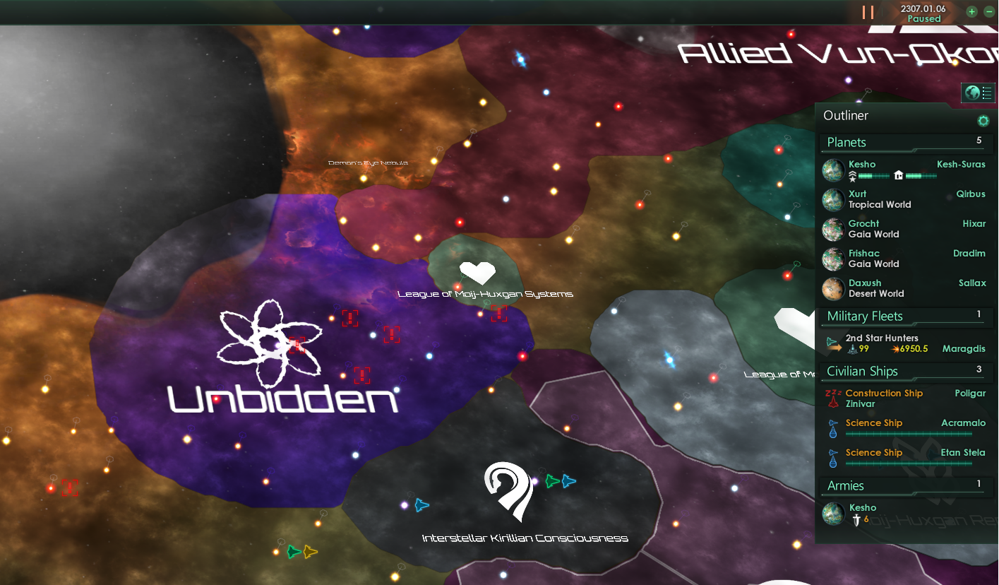 So my game just ended with Unbidden spawning next door. | Paradox ...