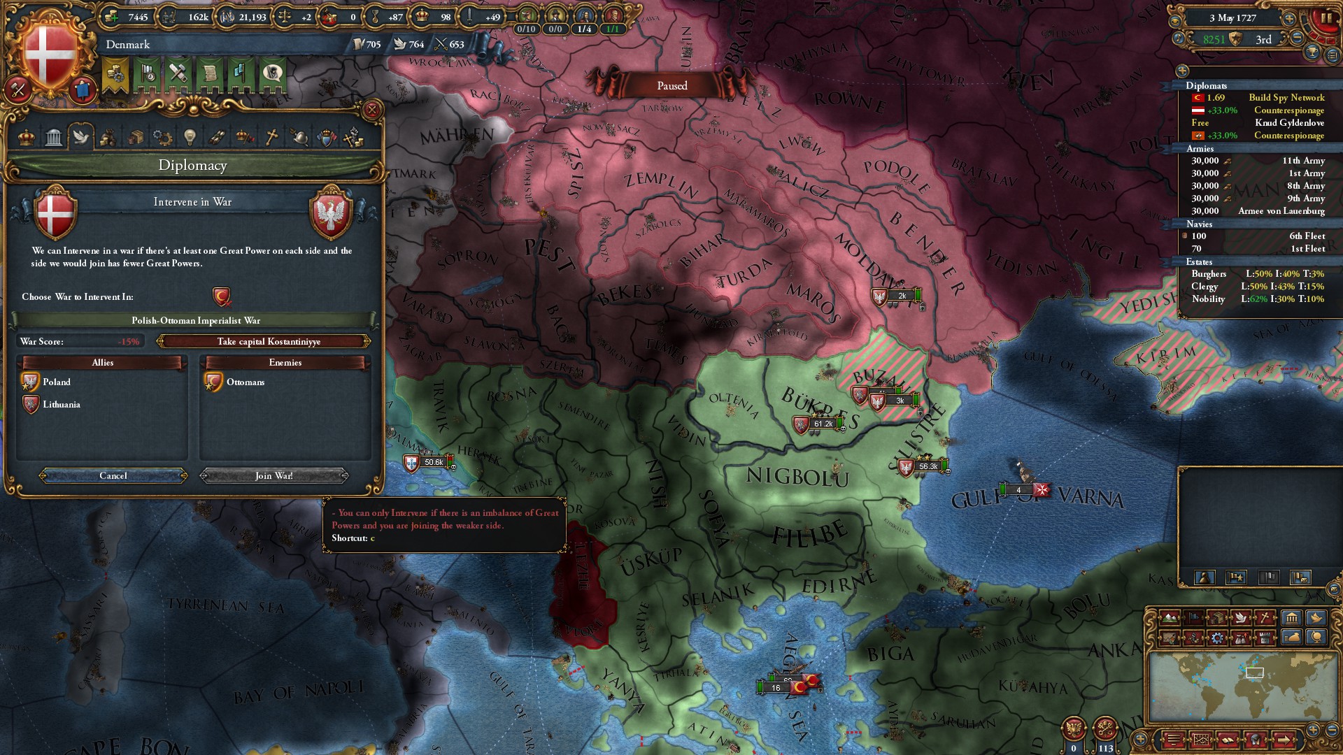 Can't intervene war | Paradox Interactive Forums