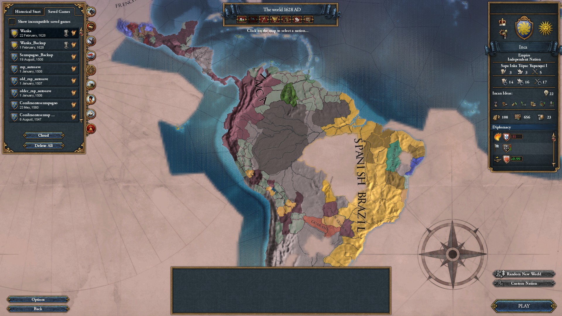 Inca Achievements Eu4