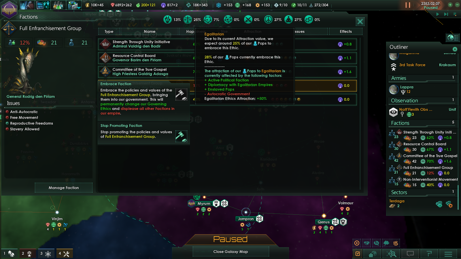 Support for embracing faction? | Paradox Interactive Forums