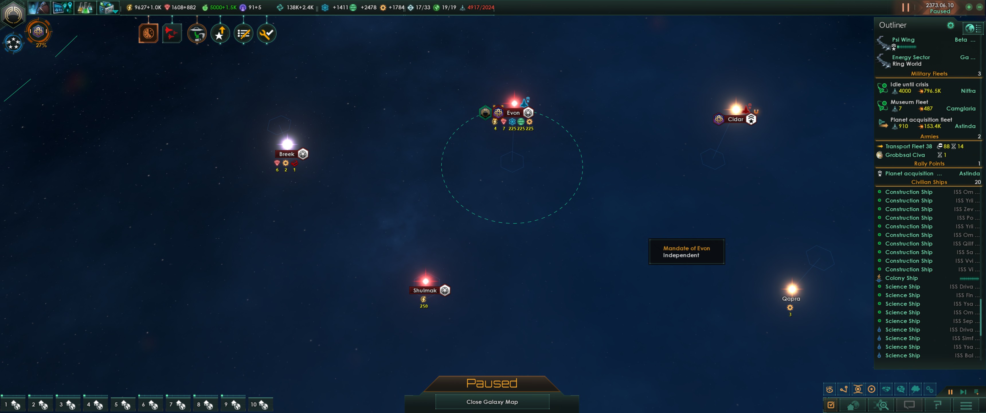 No longer able to build megastructures after losing one built ...