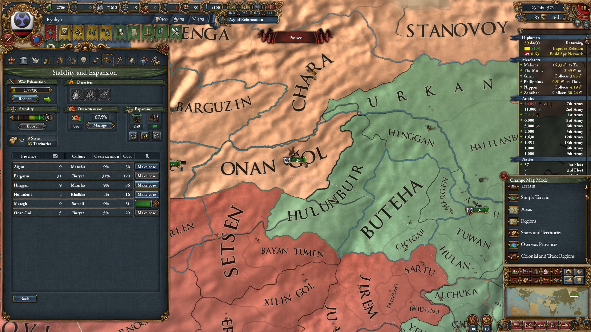 Why can I not core these provinces? | Paradox Interactive Forums