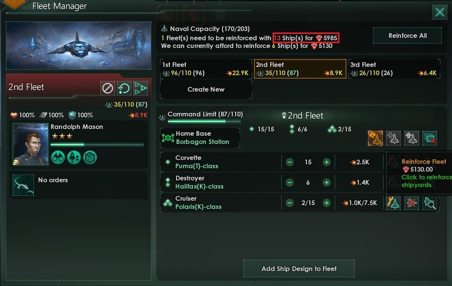 New Fleet Manager - Reinforce Button | Paradox Interactive Forums