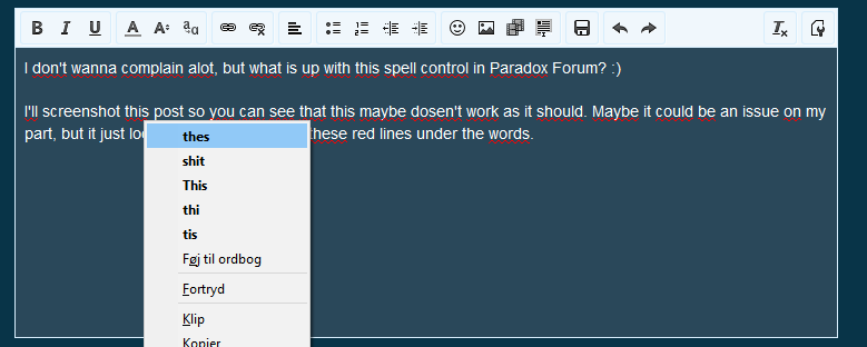 Spelling control | Paradox Interactive Forums