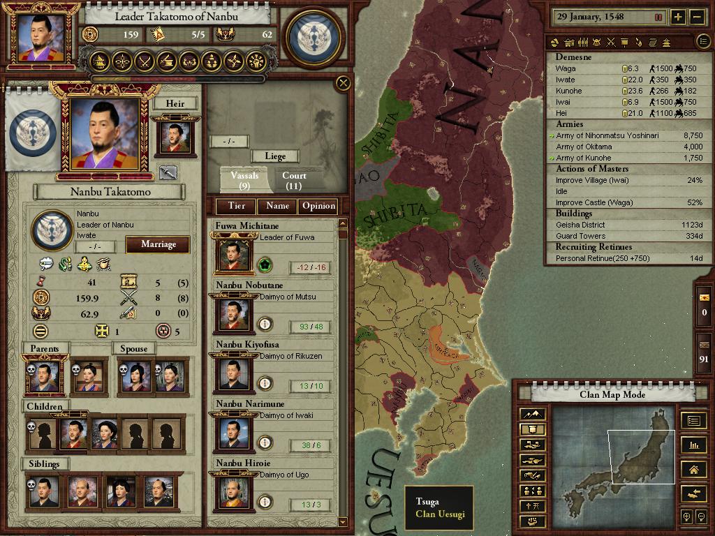 The hopeful rise of the Nanbu clan - A Sengoku AAR | Paradox ...
