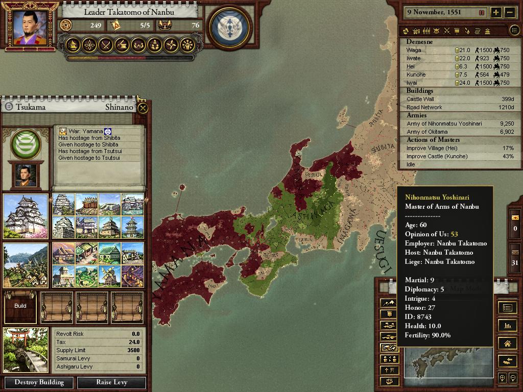 The hopeful rise of the Nanbu clan - A Sengoku AAR | Paradox ...