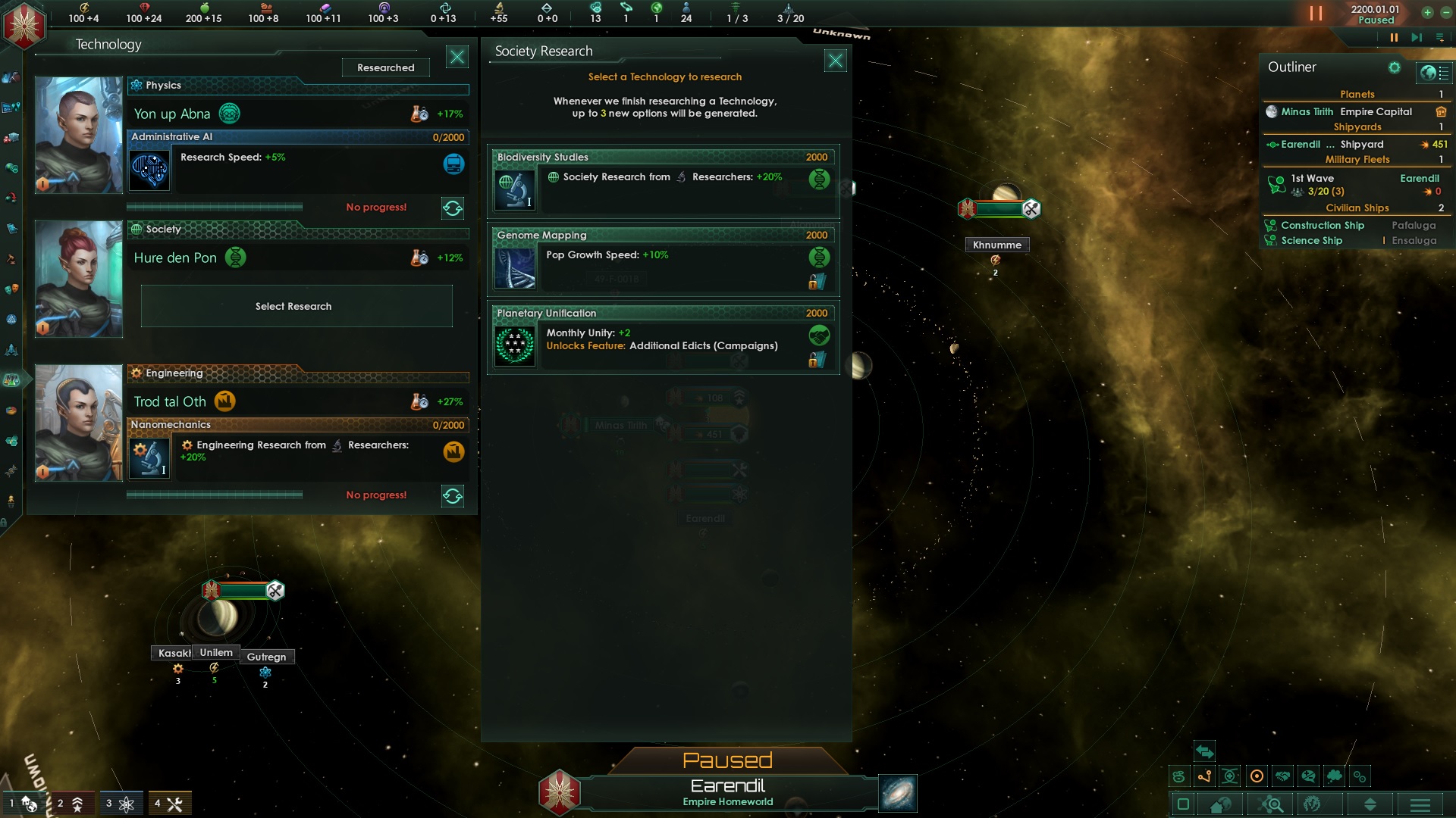 Genome Mapping vs Planetary Unification | Paradox Interactive Forums