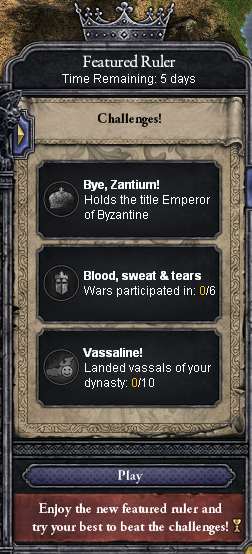 What is up with the Featured Ruler feature? | Paradox Interactive Forums