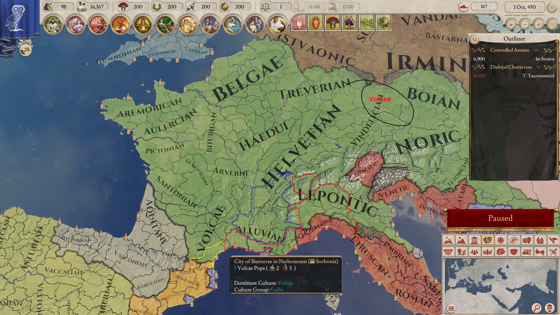 fix the wrong cultures in Scythia, Gallia, Italia and Graecia ...