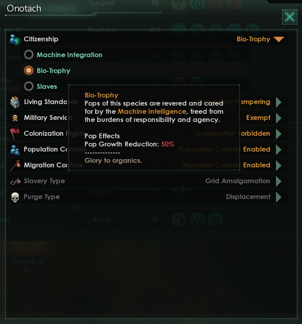 Rogue Servitor Bio-Trophy Growth Controls | Paradox Interactive Forums
