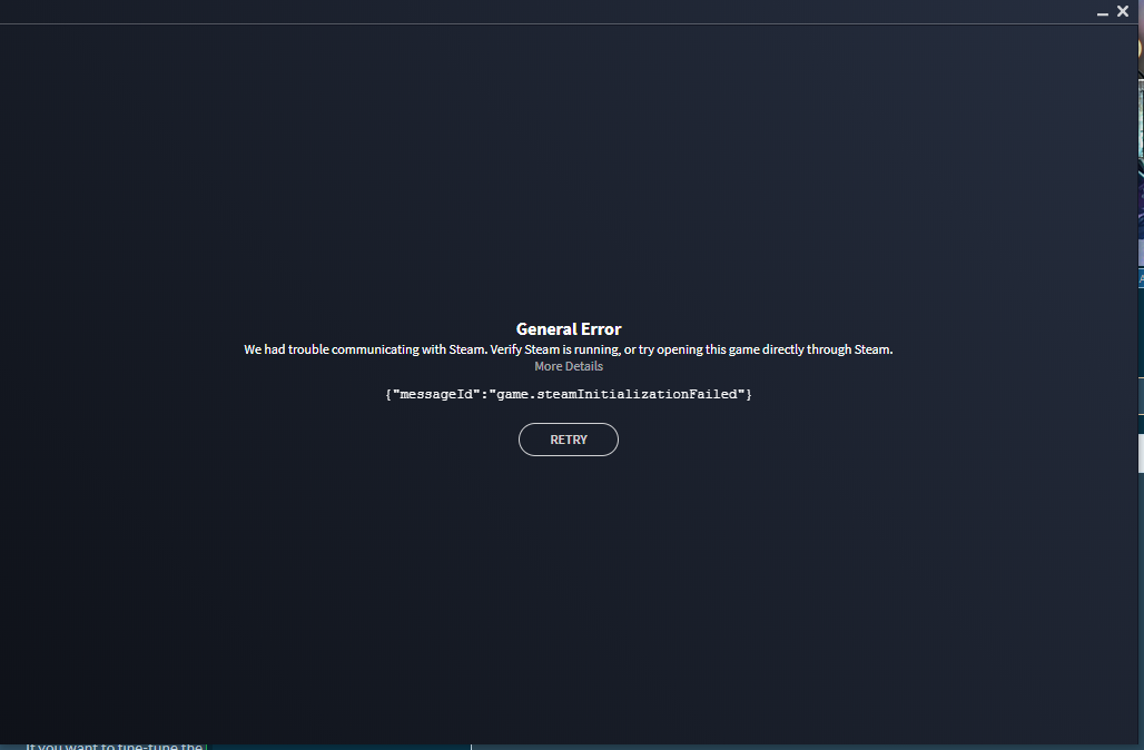 General error steam initialization failed. | Paradox Interactive Forums